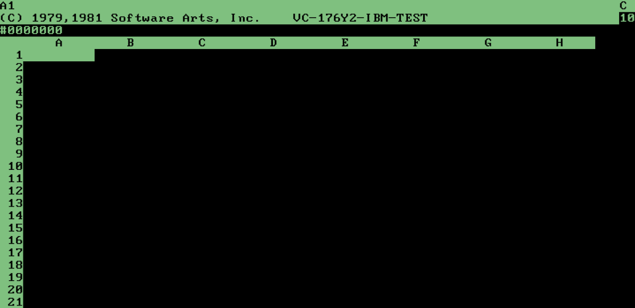 VisiCalc (1981) | PCjs Machines